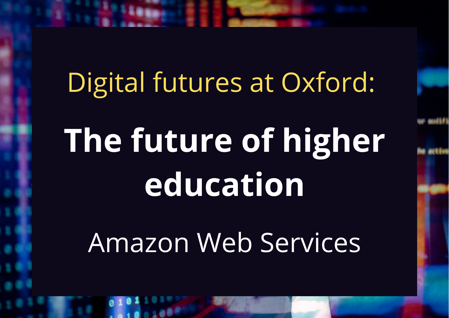 Digital futures: The future of higher education | IT Services